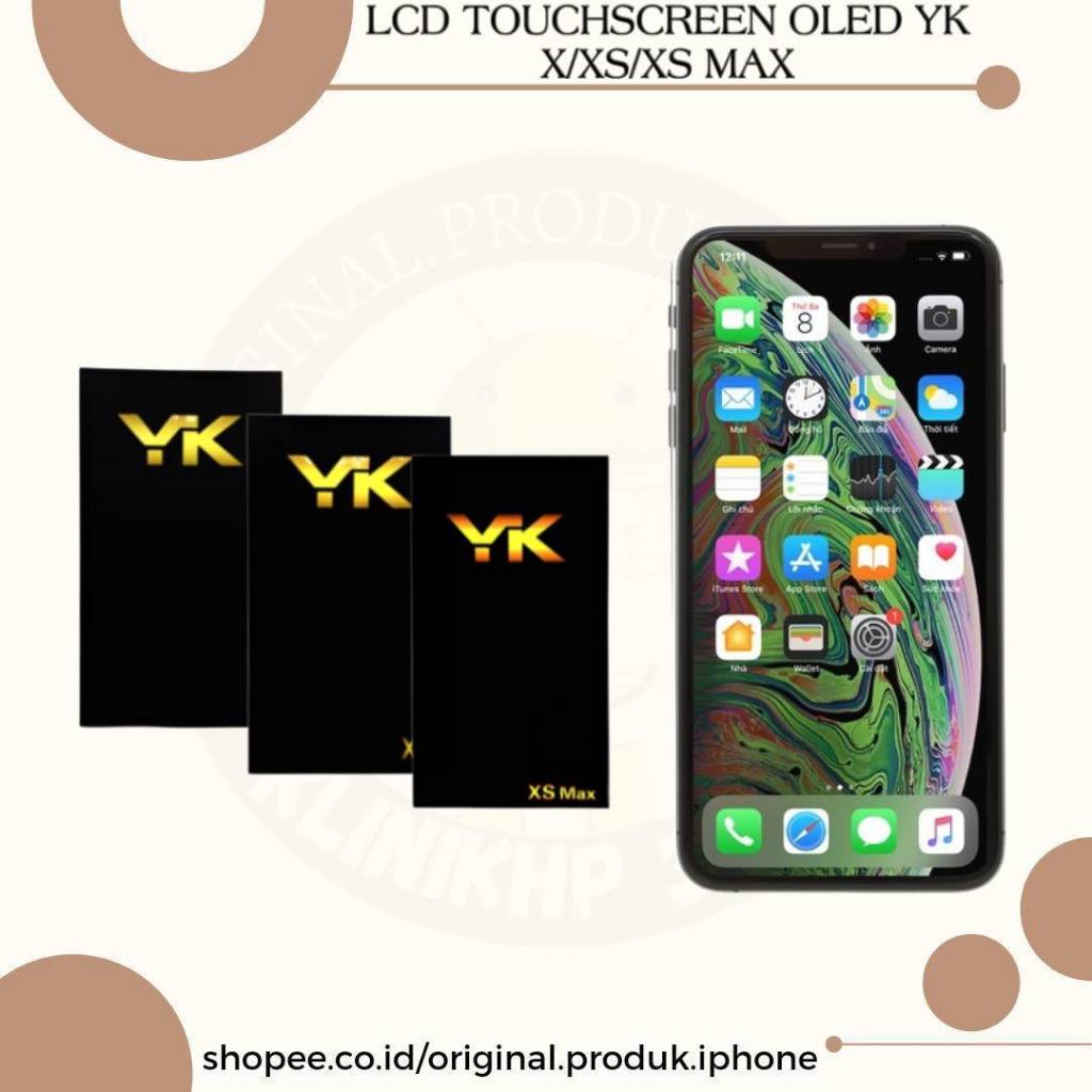 Jual LCD TOUCHSCREEN X/XS/XS MAX OLED YK NEW FULLSET | Shopee Indonesia