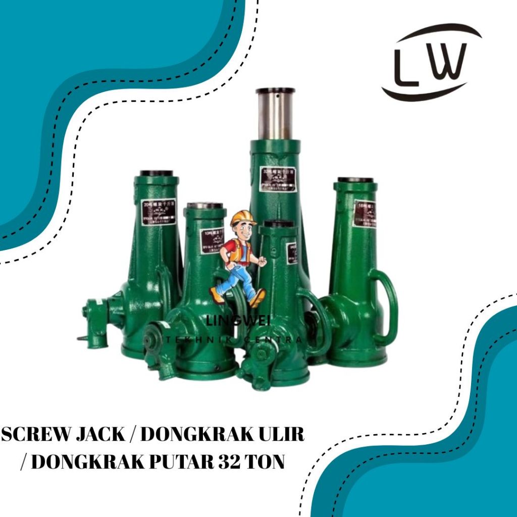 Jual SCREW JACK / DONGKRAK ULIR / DONGKRAK PUTAR 32 TON | Shopee Indonesia