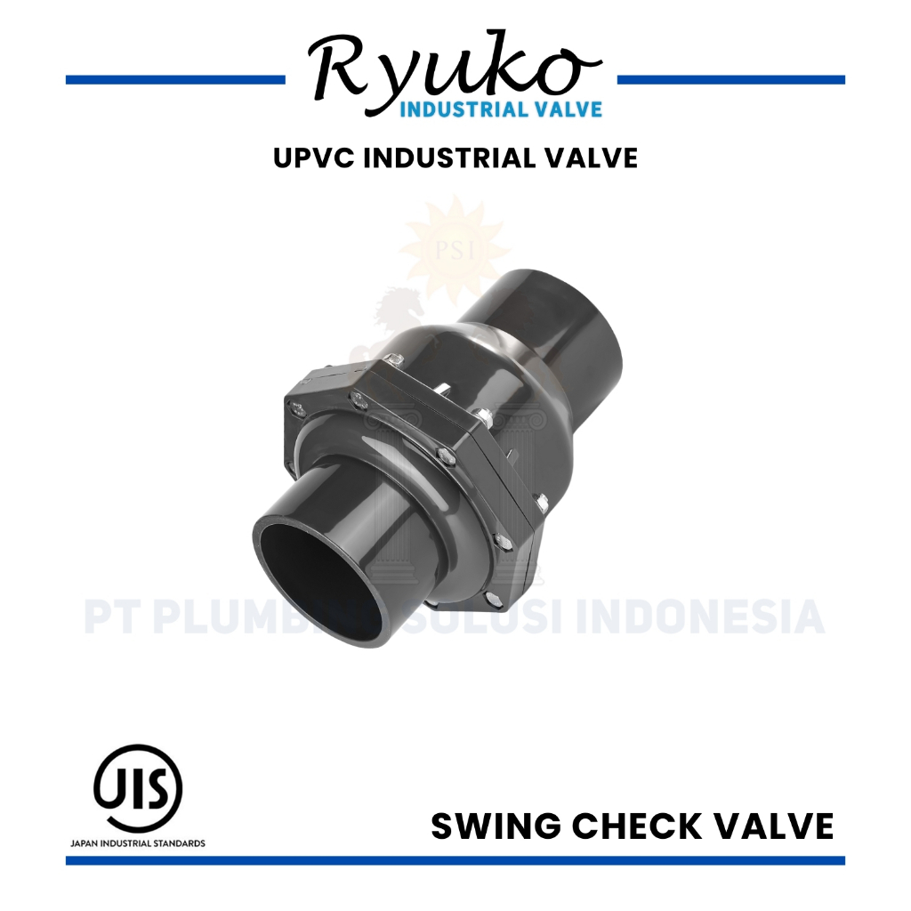 Jual Ryuko Swing Check Valve (Tusen Klep) PVC 4 Inch / 110 mm JIS Industrial Valve | Shopee ...