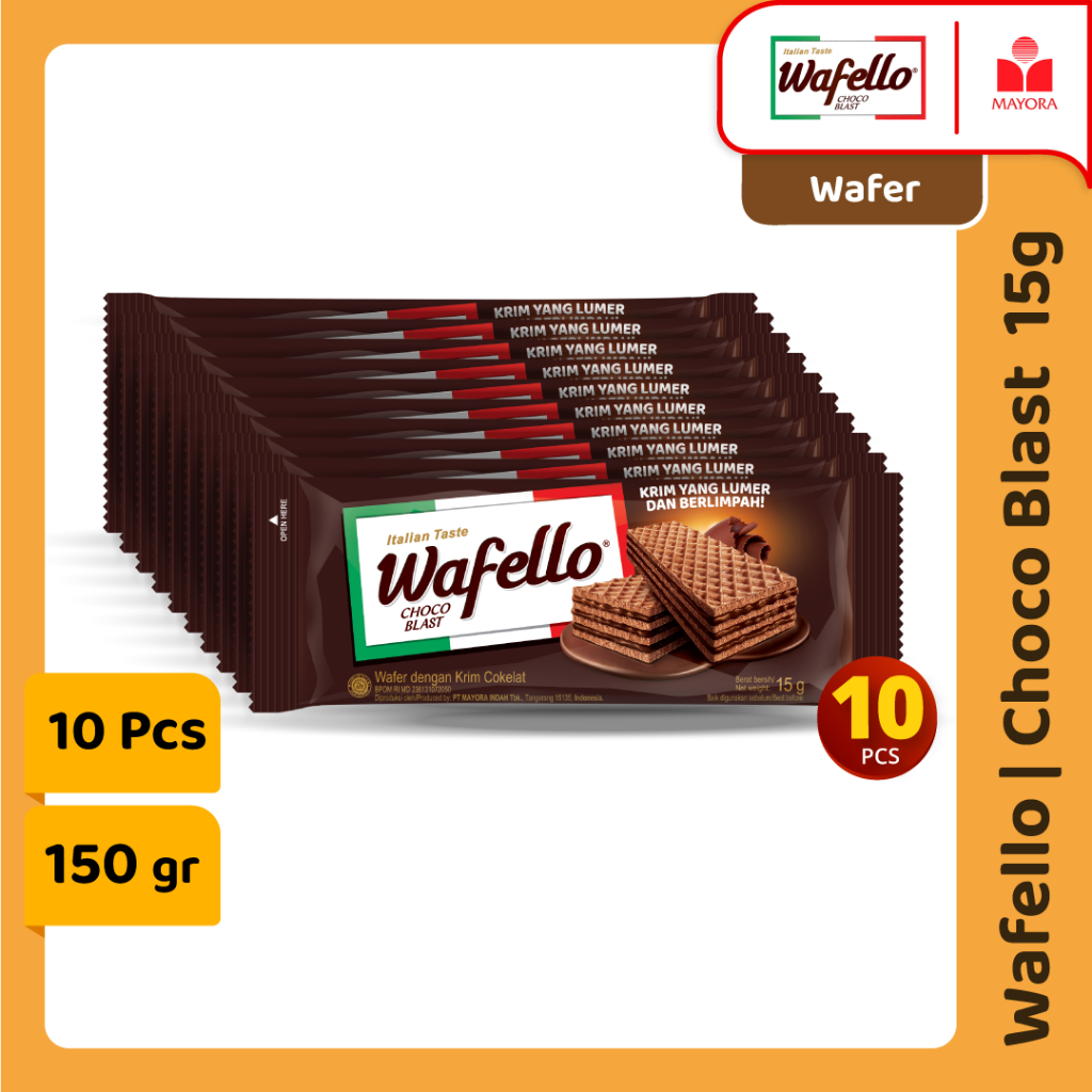 Jual Wafello Choco Blast 10 Pcs @ 15 Gram | Shopee Indonesia