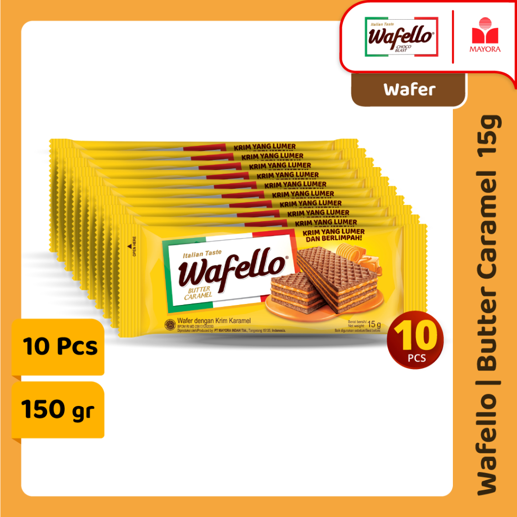 Jual Wafello Butter Caramel 10 Pcs @ 15 Gram | Shopee Indonesia