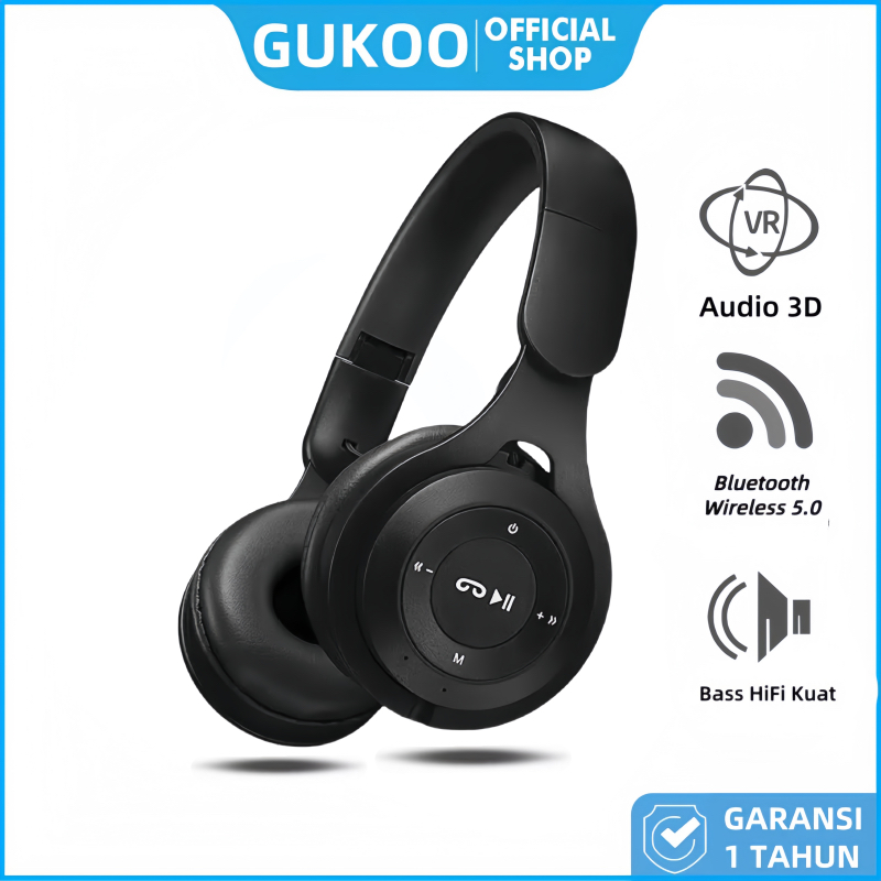 Jual GUKOO Headset Gaming Bluetooth Wireless - High Bass, Mic Noise ...