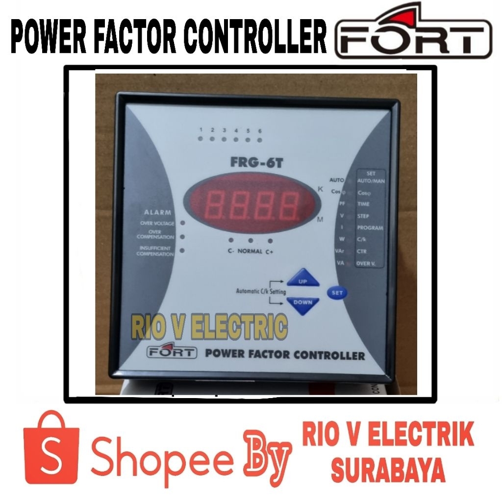 Jual PFR POWER FACTOR REGULATOR 6 STEP FRG6-T / Power Factor Controller ...