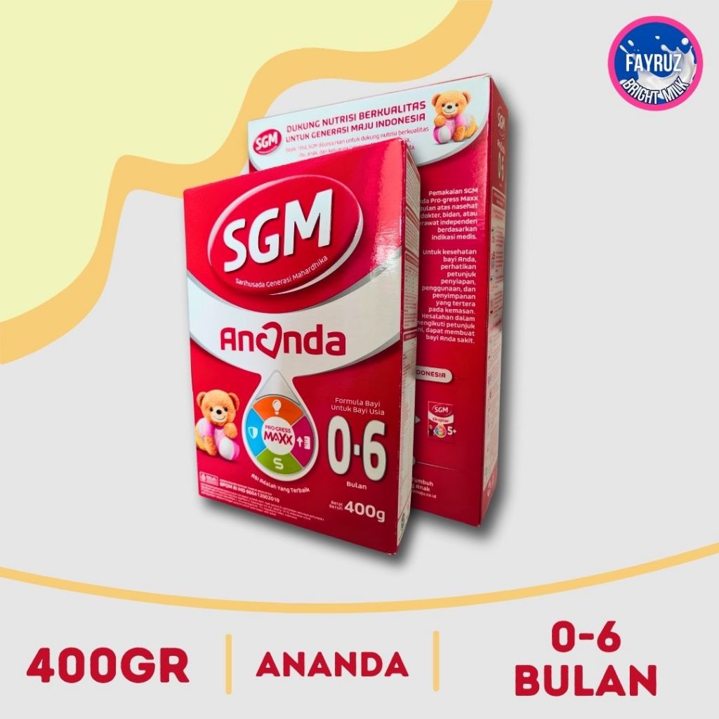 Jual Susu Formula SGM Ananda (0-6 Bulan) 400gr - RSA | Shopee Indonesia