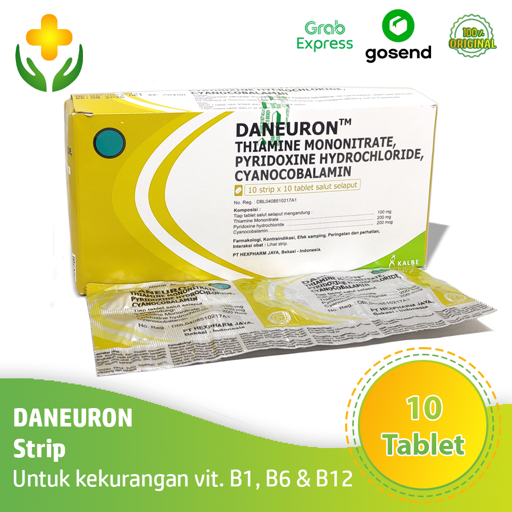 Jual Daneuron 1 Strip 10 Tablet - Vitamin Saraf B Complex | Shopee ...