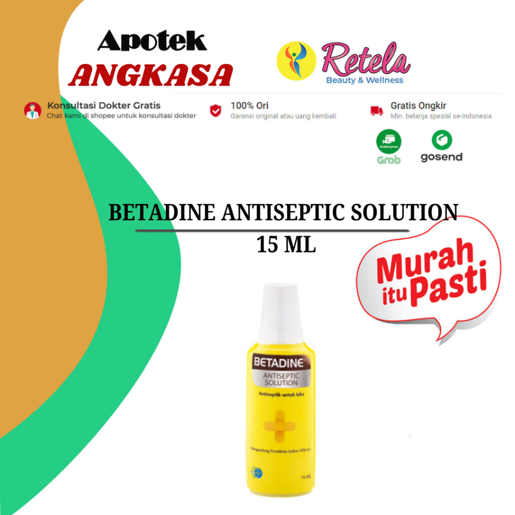 Jual BETADINE ANTISEPTIC SOLUTION 15 ML | Shopee Indonesia