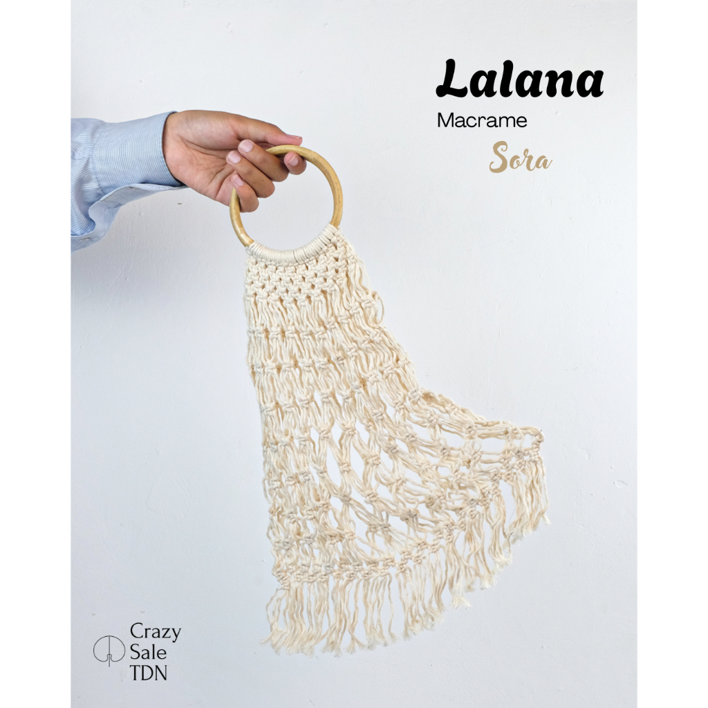 Jual [CRAZY SALE] Lalana Macrame Tas Rajut Macrame Wanita Tas Jaring ...
