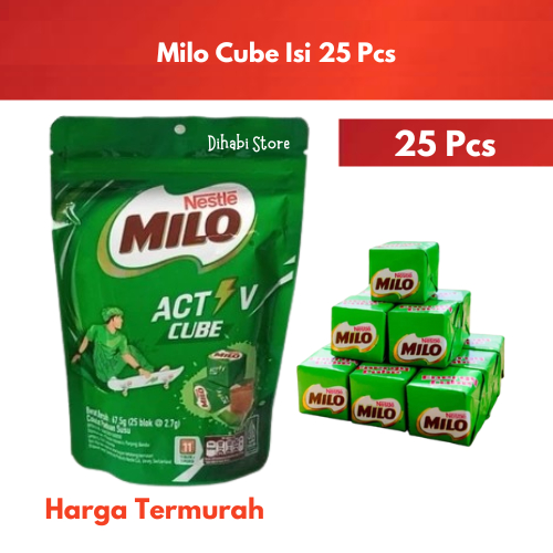 Jual Nestle Milo Act V Cube Isi 25 Pcs Milo Cube Pouch | Shopee Indonesia