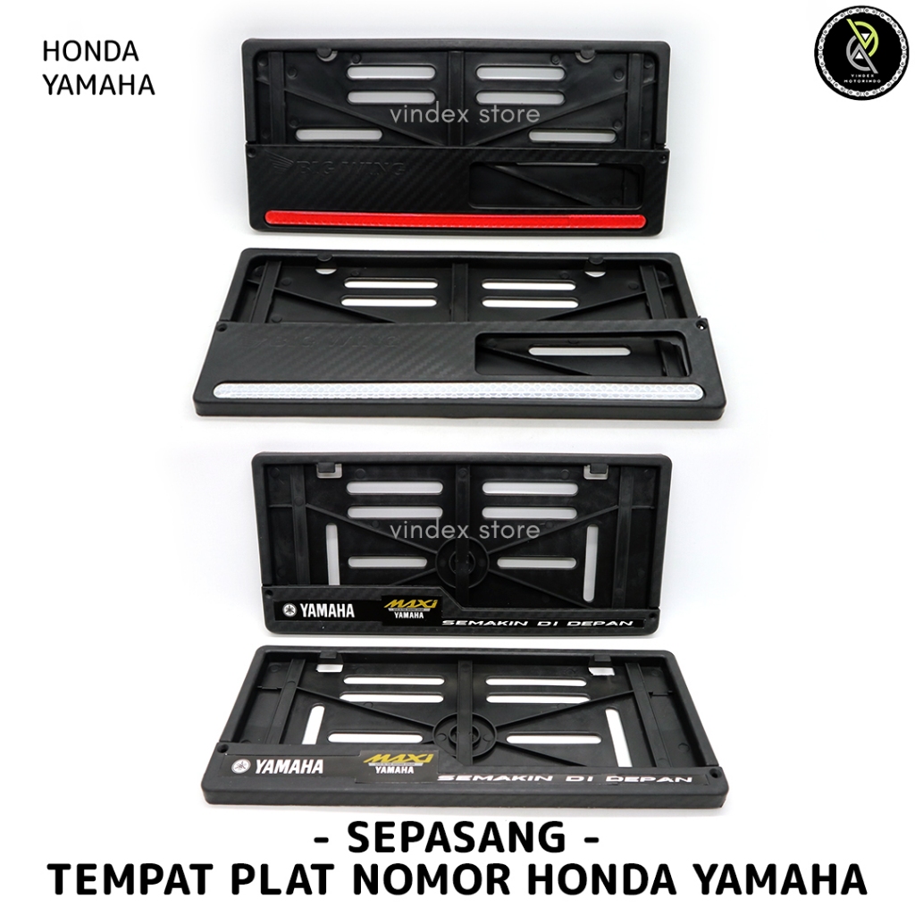 Jual TEMPAT PLAT NOMOR MOTOR HONDA YAMAHA COVER BINGKAI TATAKAN DUDUKAN ...