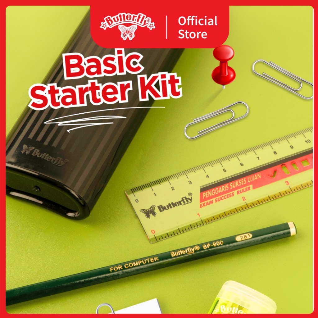 Jual Butterfly Basic Starter Kit / Paket Alat Tulis / Paket Stationery ...