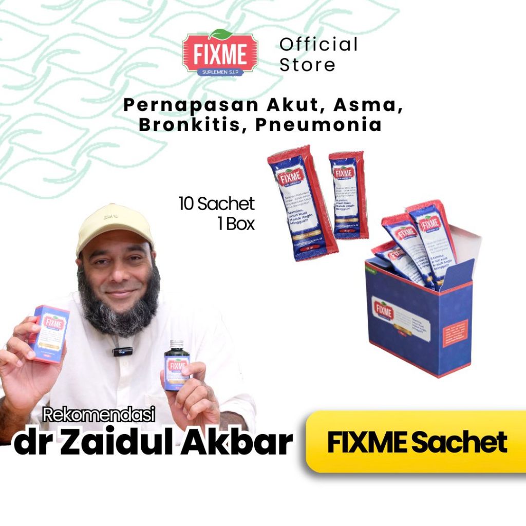 Jual FIXME SUPLEMEN + Rekomendasi dr. Zaidul Akbar Masuk Angin + Sachet ...