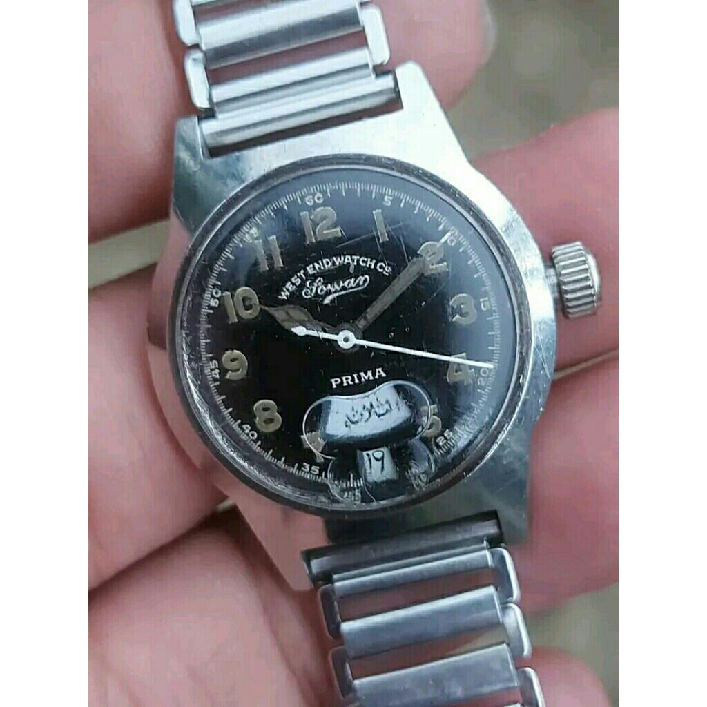 Jual Vintage Sowan Prima West end Watch Military Swiss Made Original ...