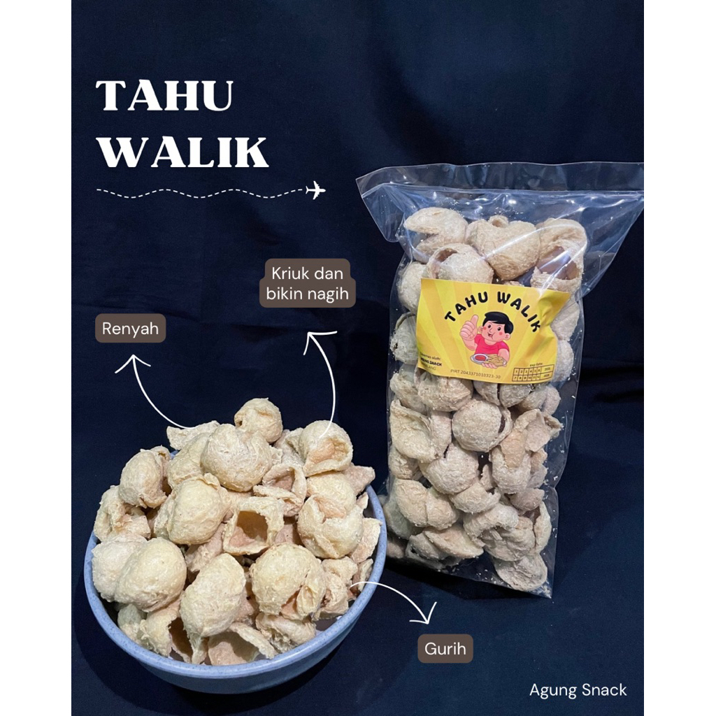 Jual Tahu Walik Crispy / Keripik Tahu / Kulit Tahu Walik / Tahu Bulat 200gram | Shopee Indonesia