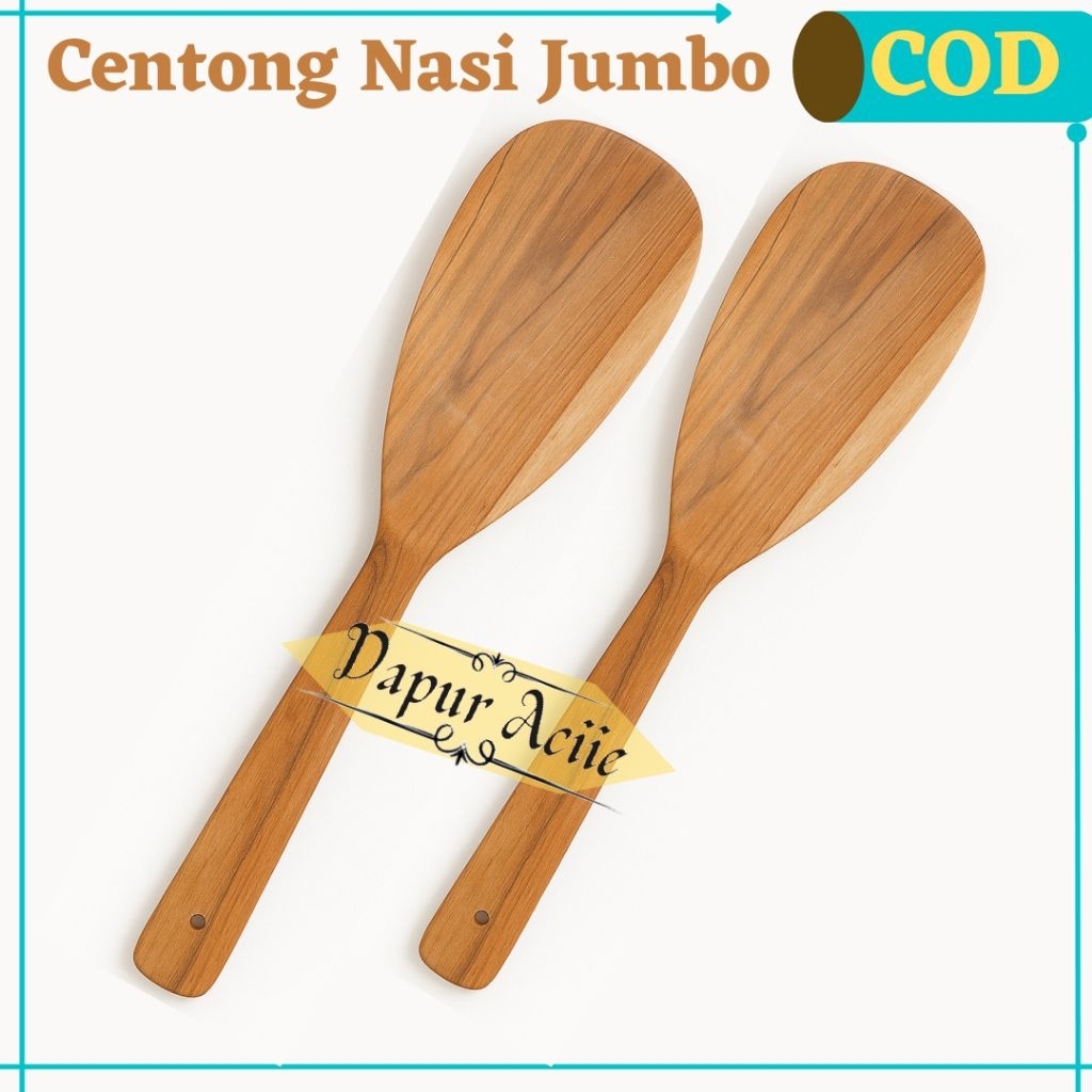 Jual Centong Nasi Entong Kayu Jati Premium Ukuran Besar Jumbo Panjang ...