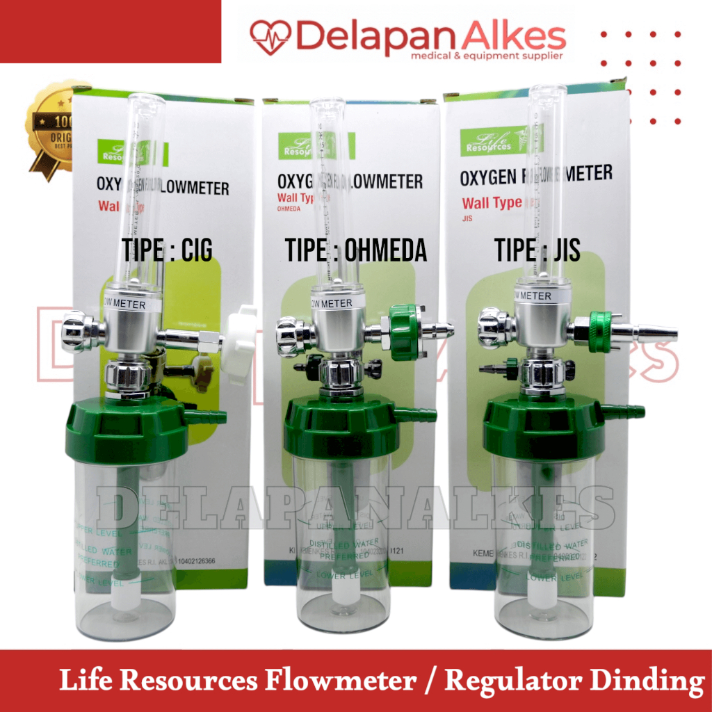 Jual Life Resources Flowmeter / Regulator Dinding Tipe CIG / JIS / OHMEDA Oksigen Putar Ulir ...