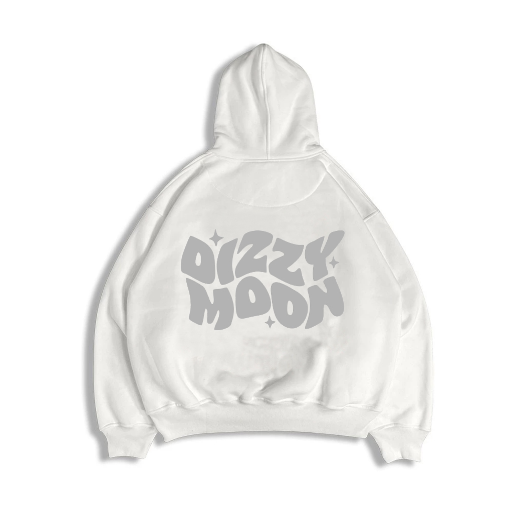 Jual Gadabang Hoodie Boxy Oversize Dizzy Moon Menyala Sablon Reflective Sweater Putih | Shopee ...