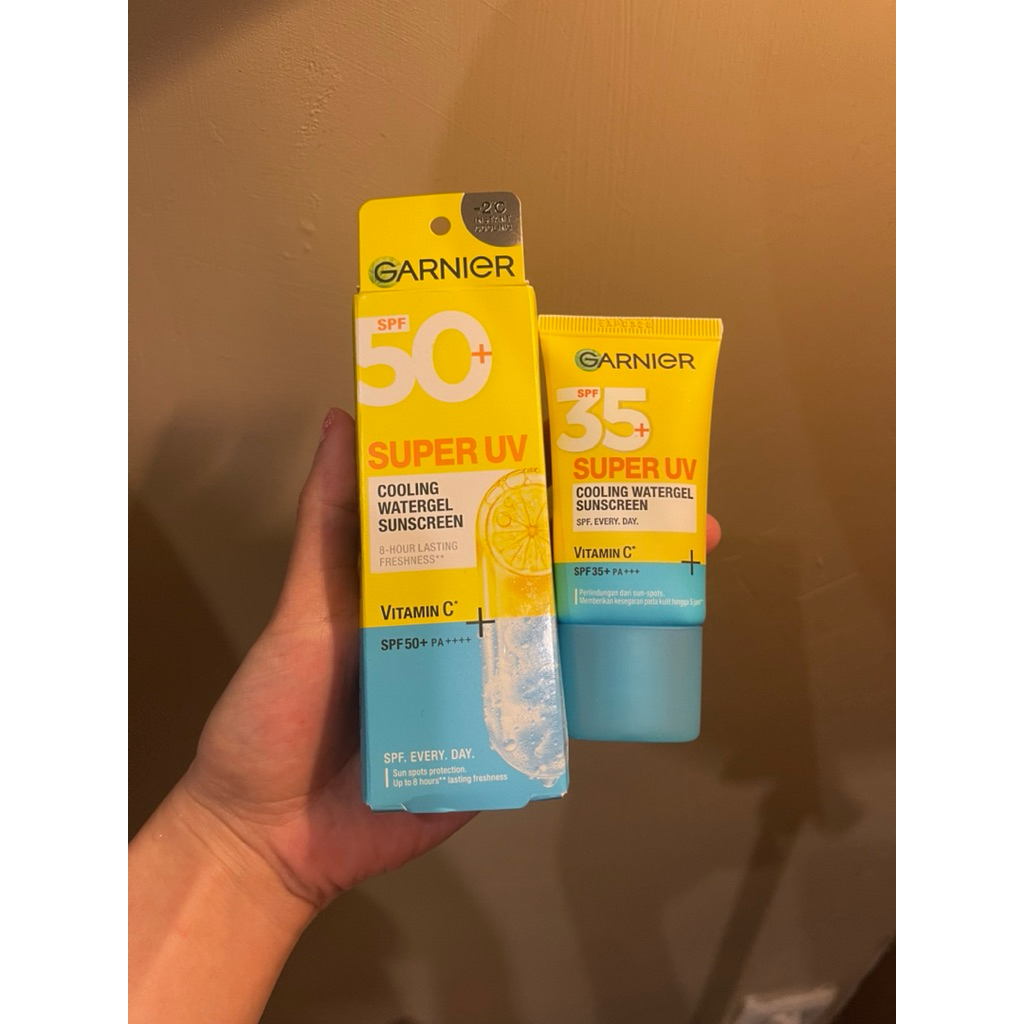 Jual GARNIER Super UV Cooling Watergel Sunscreen SPF 35 & 50+ PA ...