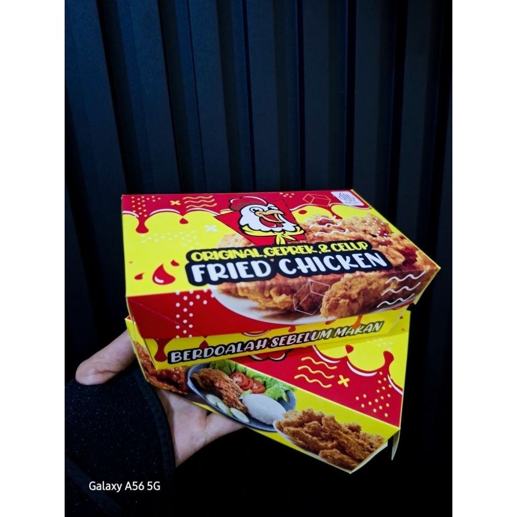 Jual Paper Lunch Box M Ayam Geprek Celup 100 pcs Ivory KFC Laminasi ...