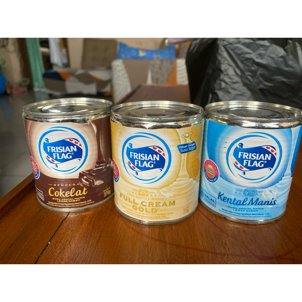 Jual Frisian Flag Full Cream Gold,Cokelat, Vanilla Kaleng 370g | Shopee ...