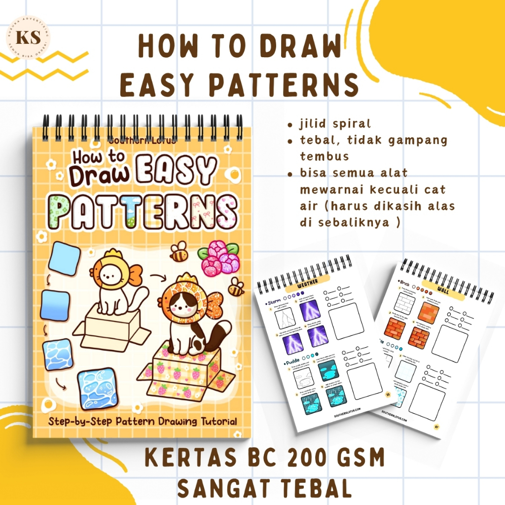 Jual HOW TO DRAW EASY PATTERNS Coloring Book for Adults and Kids Coloring Practice Buku Latihan ...