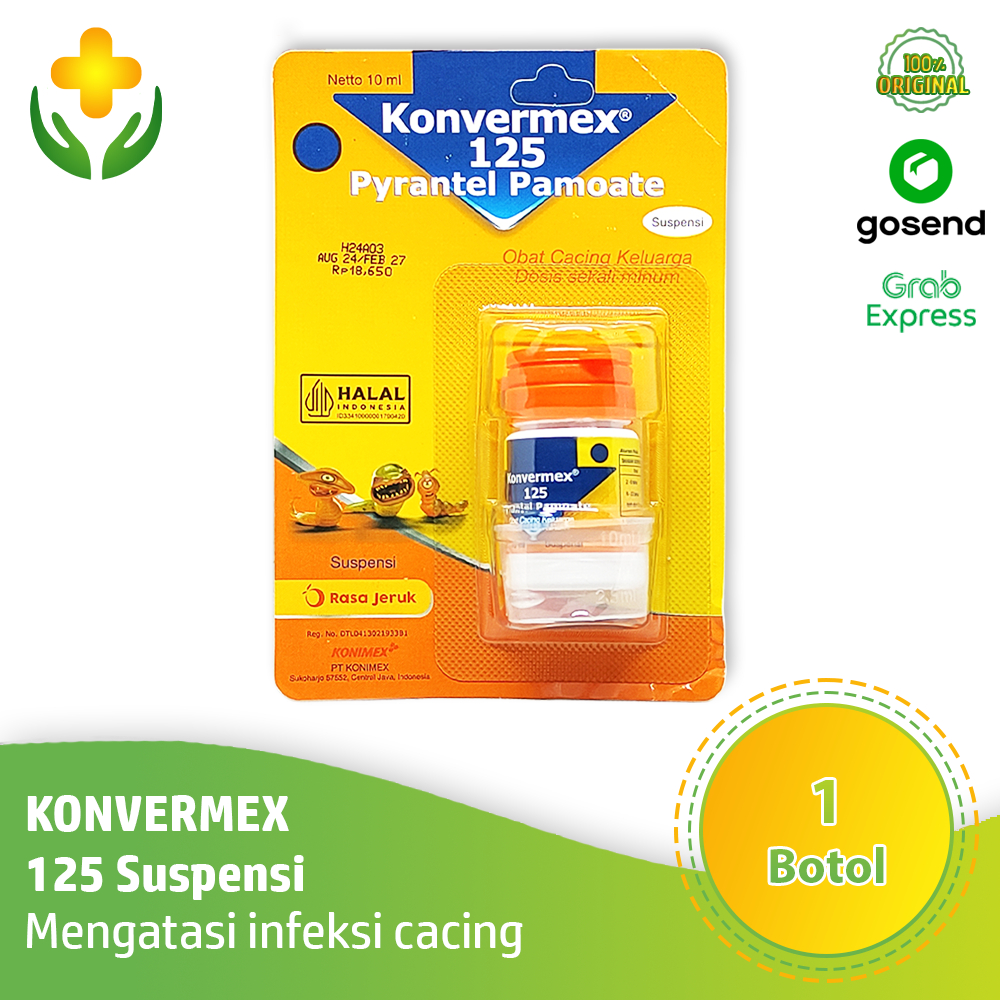 Jual Konvermex 125 mg Sirup 10 ml - Obat Cacing Anak | Shopee Indonesia