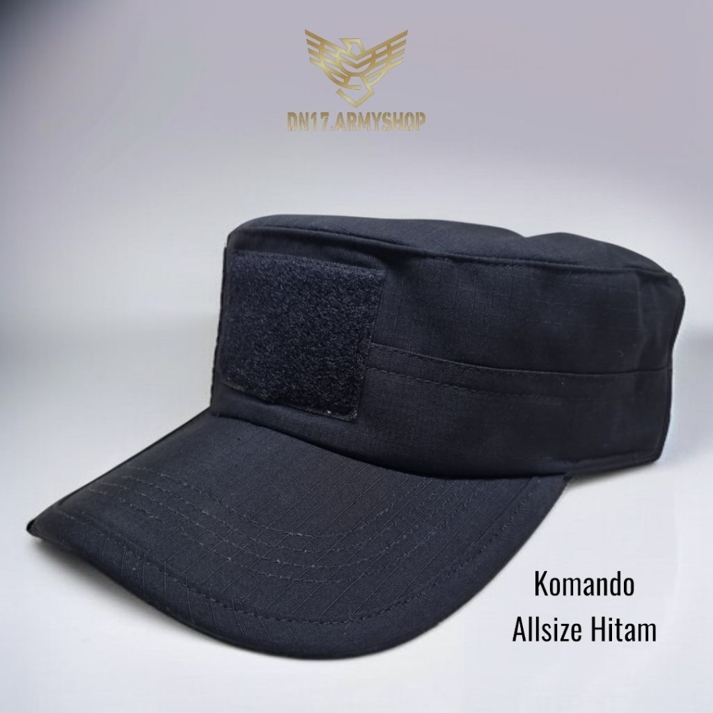 Jual Topi Komando Polos Tactical Velcro Pria Hitam Krem Abu Hijau Rell ...