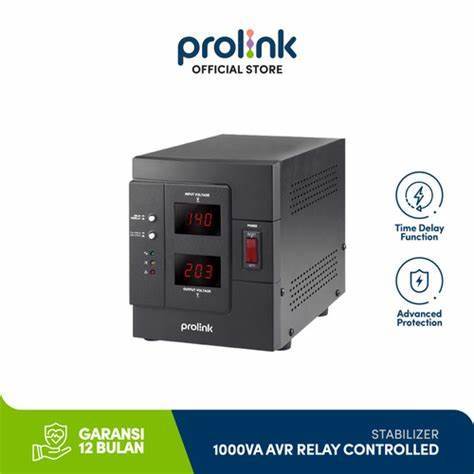 Jual Stabilizer Prolink 1000VA 800W PVR1000D AVR Relay Controlled Best ...