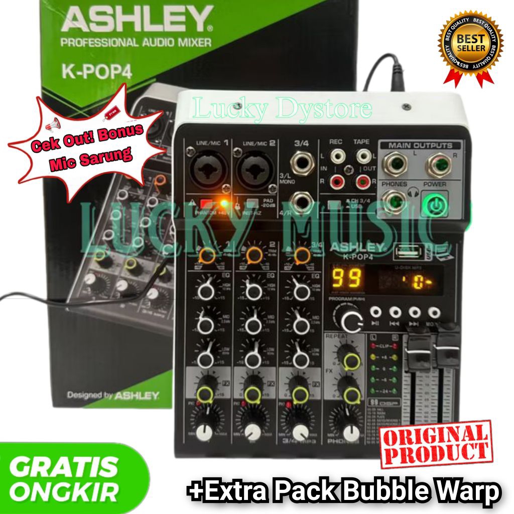 Jual Mixer audio Ashley Kpop 4 Original 4 channel mixer ashley kpop4 mixer KPOP 4 mixer kecil ...