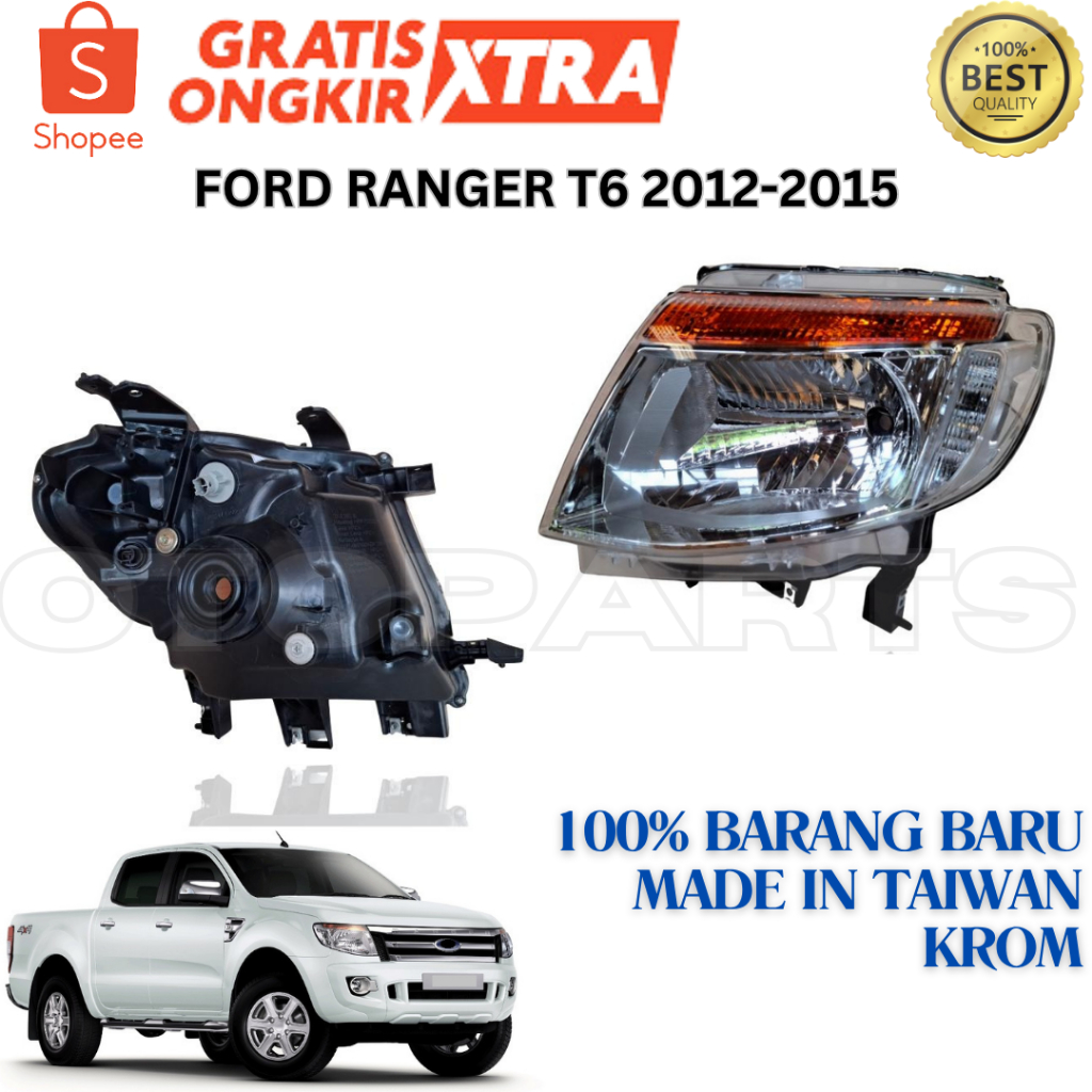 Jual (TYC TAIWAN) LAMPU DEPAN HEADLAMP FORD RANGER T6 XLS XLT 2012 2013 ...
