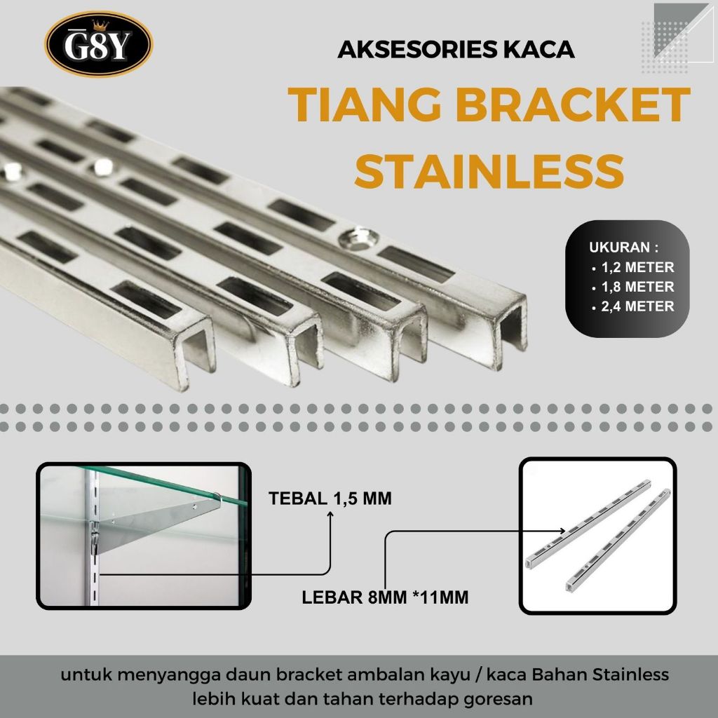 Jual Tiang Bracket Kaca| Tiang Besi Bracket l Tiang Rell Penyangga ...