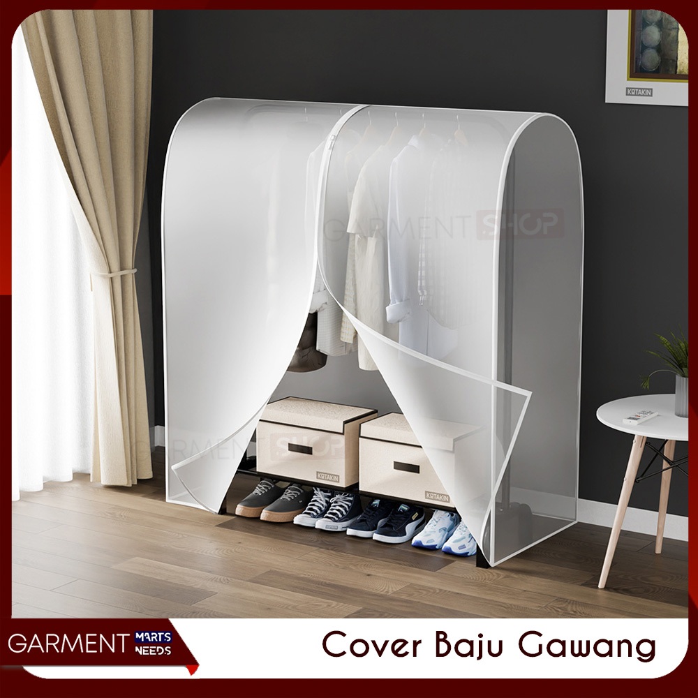 Jual Cover Rak Baju Stand Hanger Anti Debu Pelindung Jemuran Pakaian ...