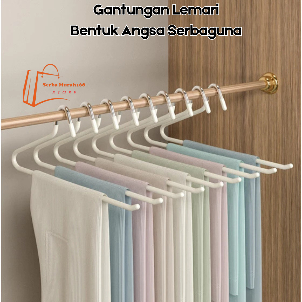 Jual SB168 Gantungan Lemari Bentuk Angsa Gantungan Celana Pakaian Anti ...