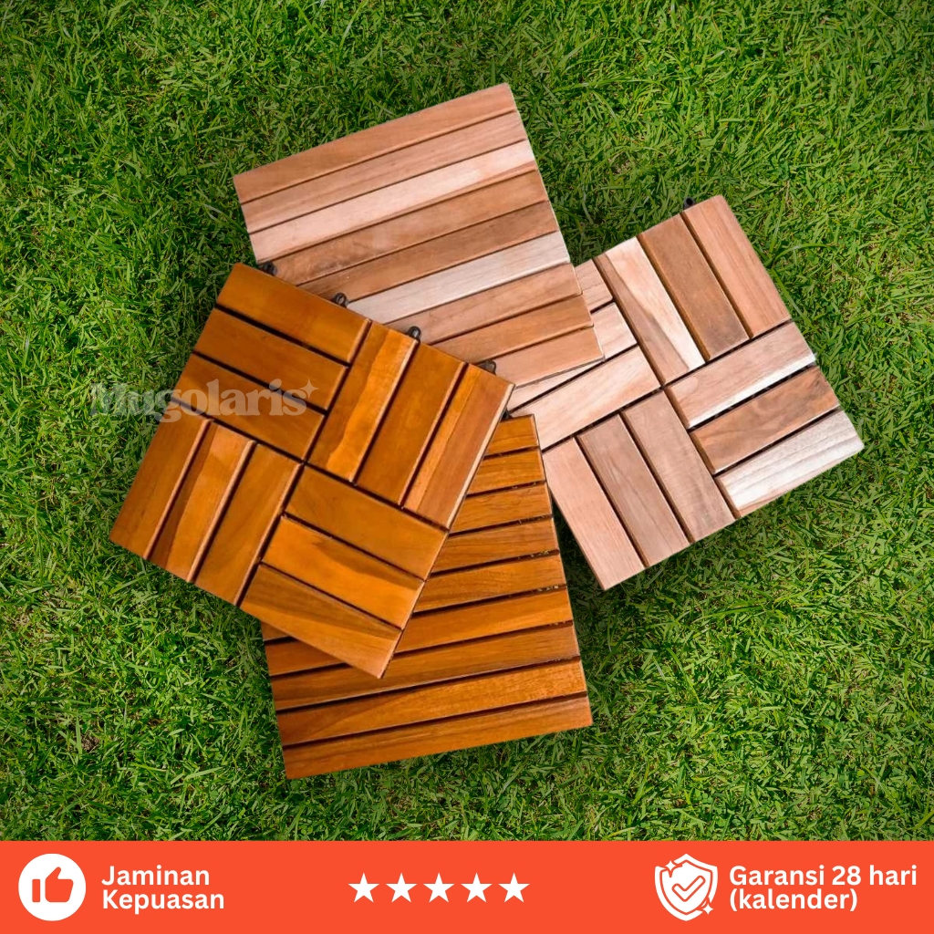 Jual Decking Lantai Kayu Solid Parket Tile Taman Kebun lantai dek kayu ...
