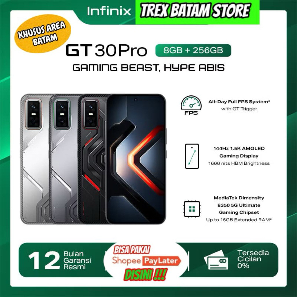 Jual INFINIX GT30PRO 8/256 GB 5G GAMING BEAST HYPE ABIS 144Hz 1.5K ...