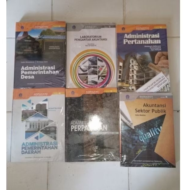 Jual original buku UT akuntansi sektor publik - administrasi pemerintahan desa - administrasi ...