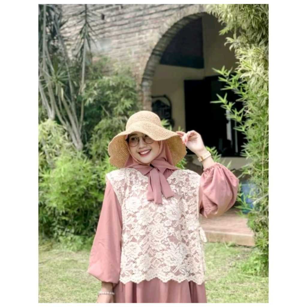 Jual VEST BURKAT TALI PREMIUM / VEST BRUKAT TALI/ LACE ROMPI BRUKAT ...