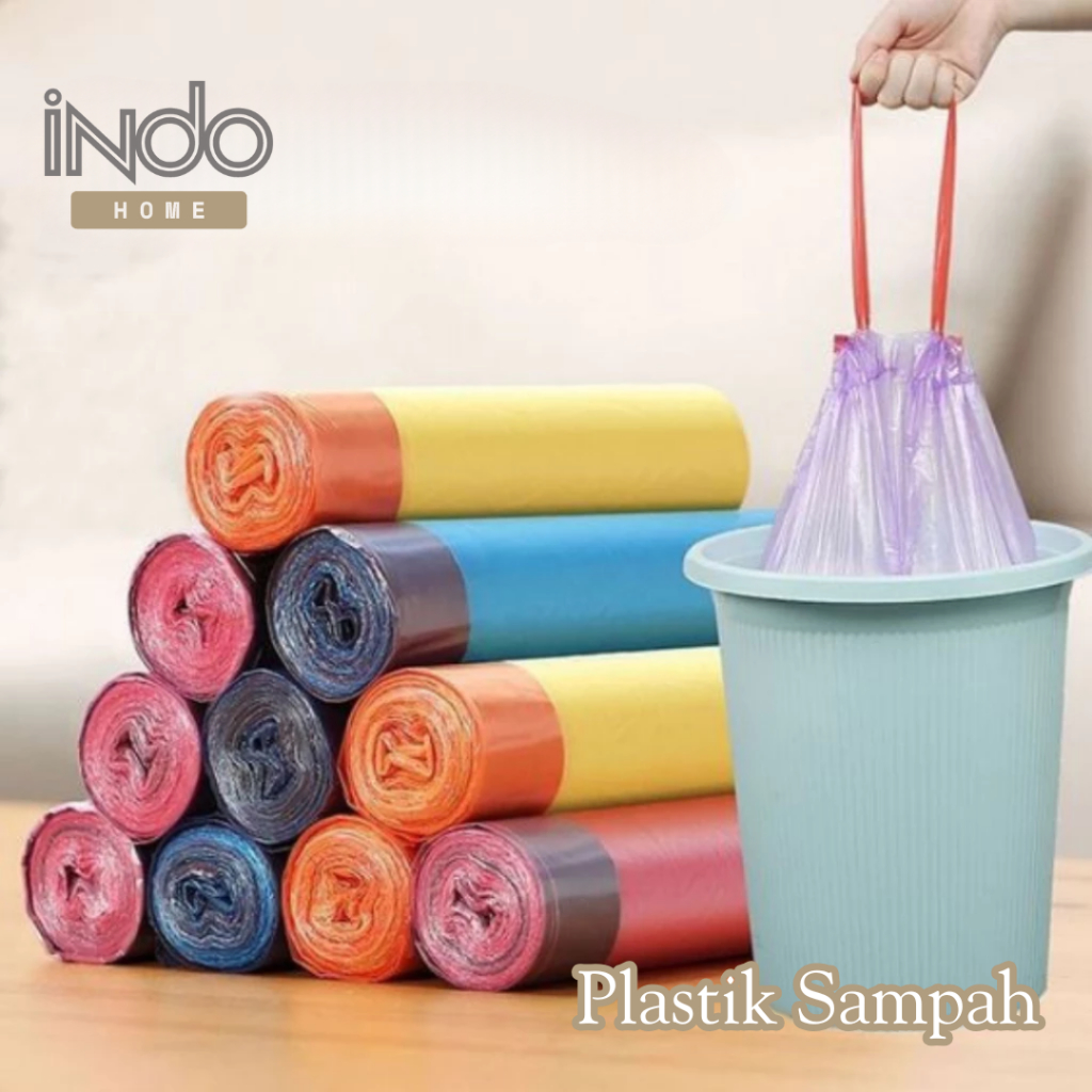 Jual Indo Kantong Plastik Sampah Tali | Plastik Sampah Isi 15 Pcs/Roll ...