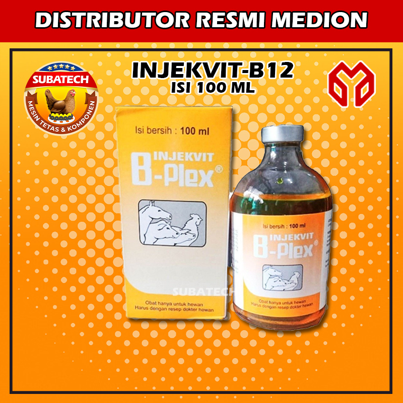 Jual Injekvit B-Plex Medion 100 ml Vitamin Injeksi untuk Hewan Anjing ...