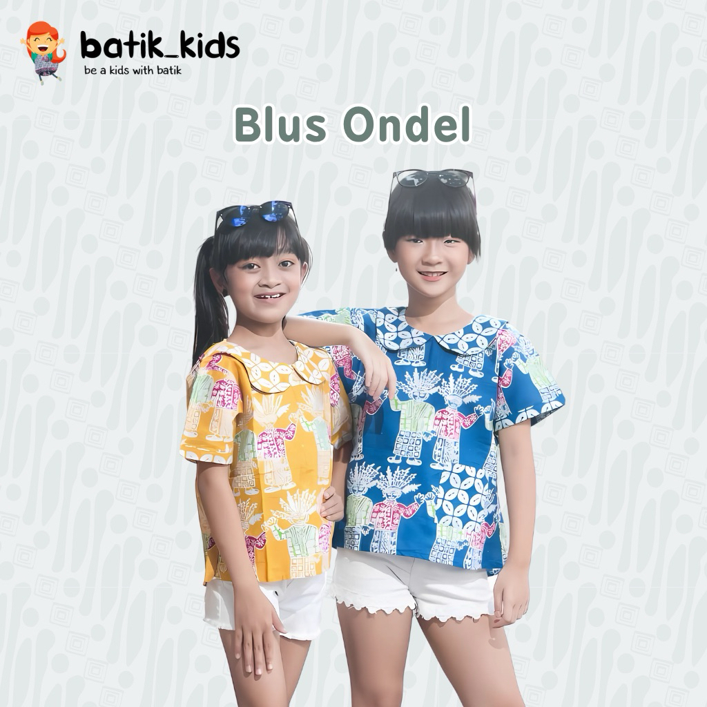 Jual BATIK KIDS BLUS BATIK ANAK ONDEL MOTIF BAGUS BONEKA ONDEL ONDEL ...