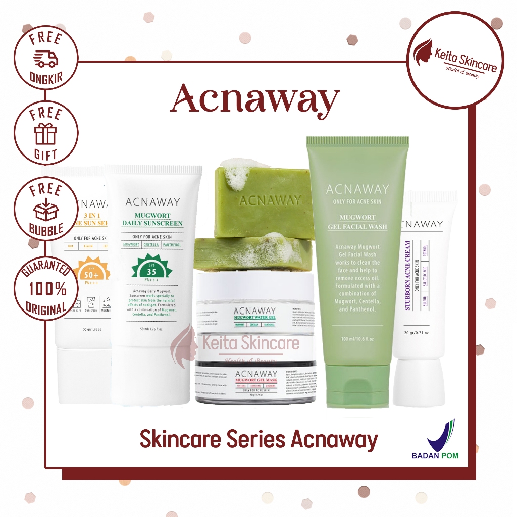 Jual ACNAWAY Mugwort Gel Mask Mugwort Water Gel Mugwort Gel Facial Wash ...
