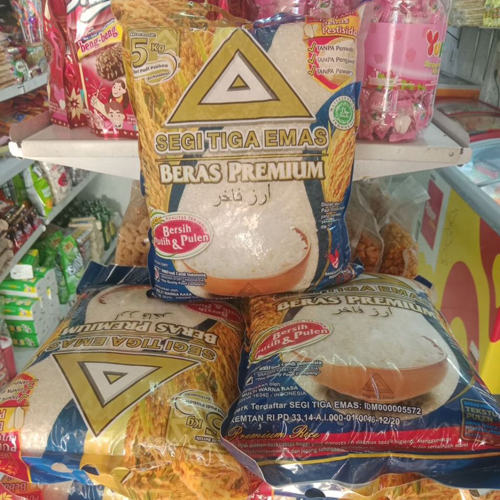 Jual BERAS SEGITIGA EMAS BERAS PREMIUM 5KG | Shopee Indonesia