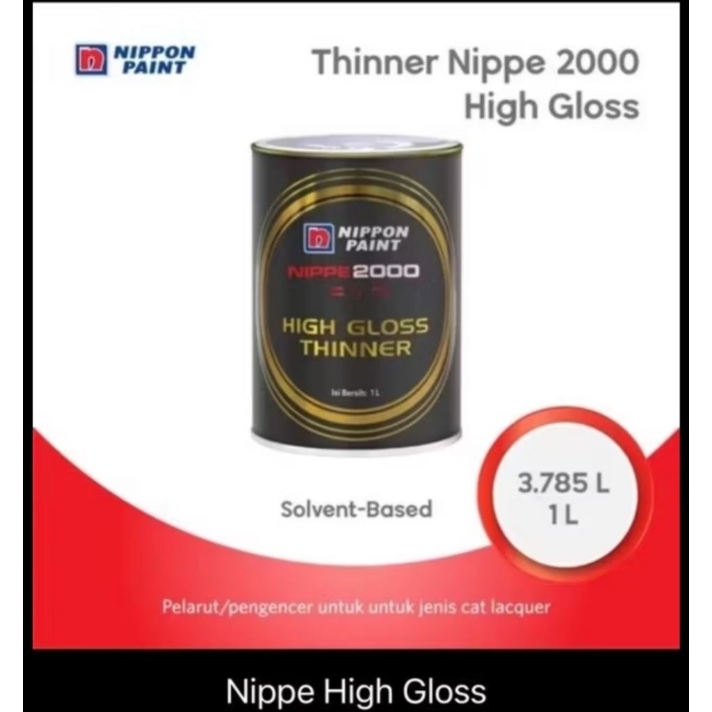 Jual NIPPON PAINT THINNER NIPPE 2000 HIGH GLOSS 1L | Shopee Indonesia