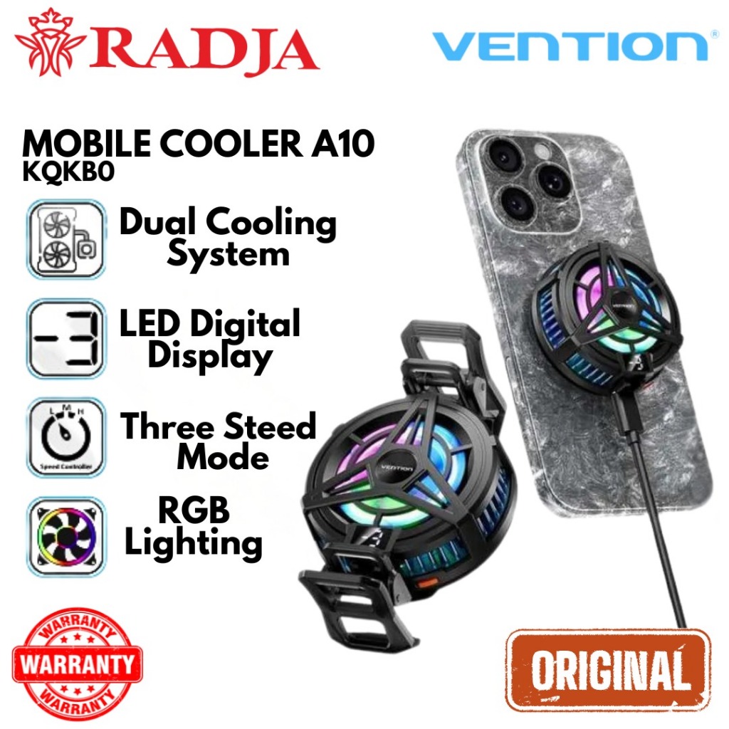Jual Vention Fan Cooling Magnetic Mobile Phone Fan Cooler with 3 Gear ...