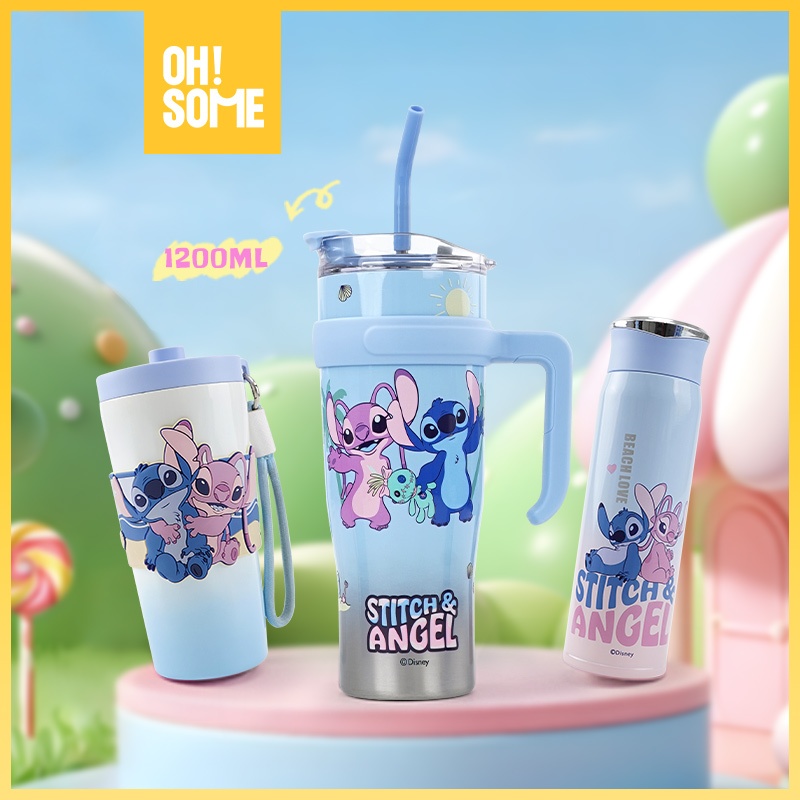 Jual 【OHSOME x Disney】-Thermos Water Bottle Stitch Disney Series Botol ...