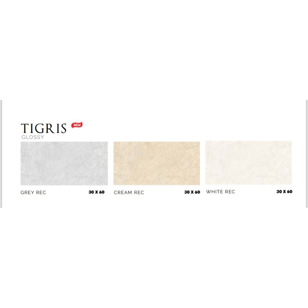 Jual KERAMIK MERK PLATINUM TIPE TIGRIS GREY CREAM WHITE RECTIFIED ...