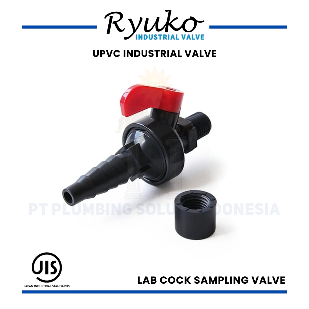 Jual Ryuko Lab Cock Ball Valve PVC (Sampling Valve) 1/4 Inch | Shopee ...