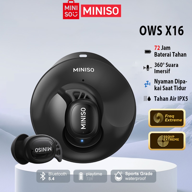 Jual MINISO X16 TWS Earphone Bluetooth 5.4 Bluetooth Headset Suara ...
