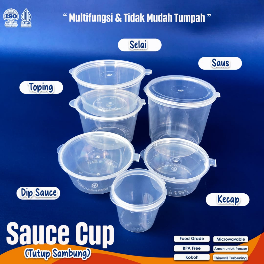 Jual Aneka Cup Sauce Banyak Ukuran | Wadah Saos | Thinwall Sauce KLIR ...