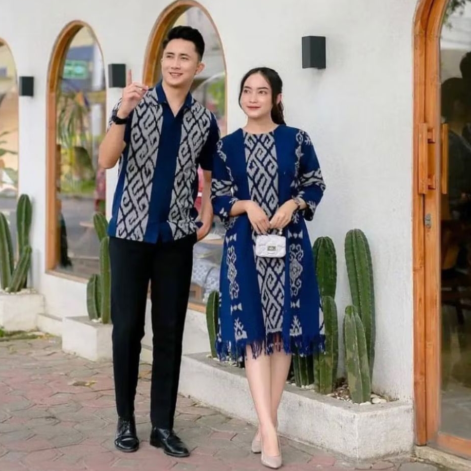 Jual baju set couple pasangan,set couple baju tenun,baju kondangan ...