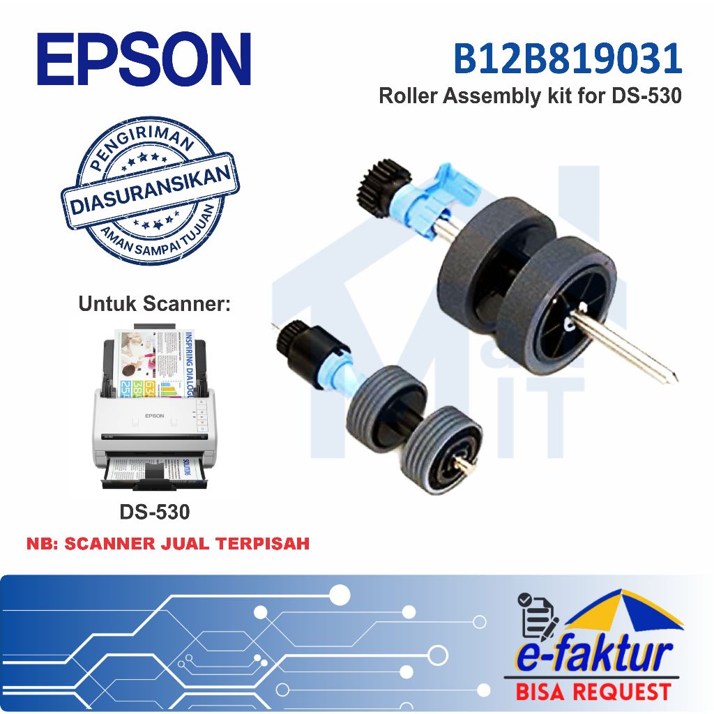 Jual MALLIT EPSON Roller Assembly kit Epson Scanner DS-530 DS530 DS770 ...